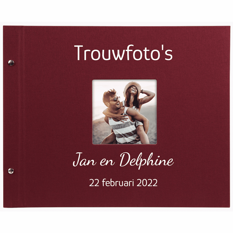 Fotoalbum met linnen kaft (zelf personaliseren) - Fotoalbumbedrukken.nl
